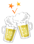 Cheers with draft beers | Free Clipart Illustrations | Japaclip