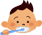 Boy brushing teeth | Free Clipart Illustrations | Japaclip
