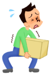 man lifting heavy box | Free Clipart Illustrations | Japaclip