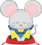 mouse in kimono bowing (Fukusuke doll) | Free Clipart Illustrations ...
