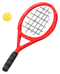 Tennis racket and ball | Free Clipart Illustrations | Japaclip